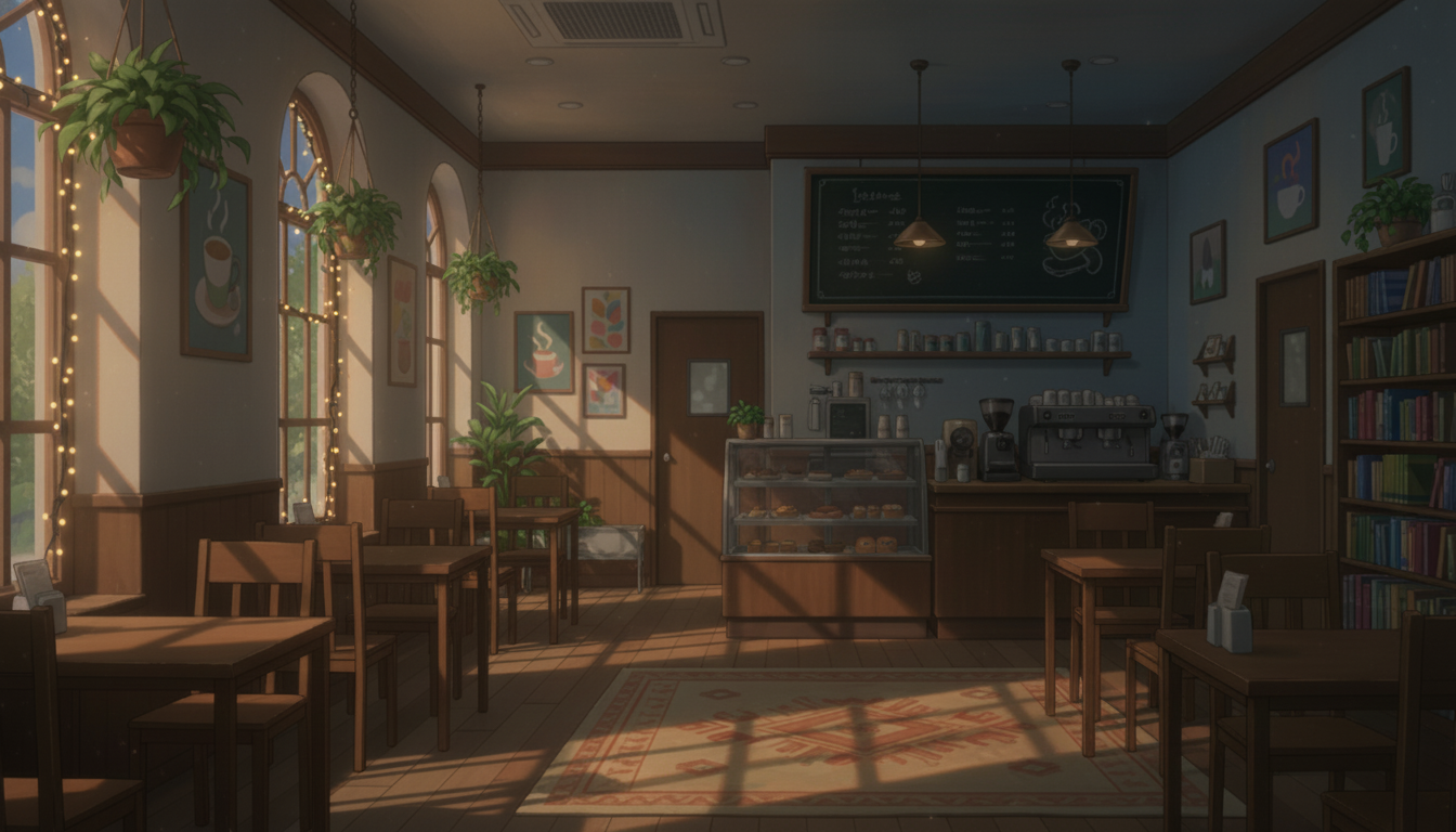 [Free Download] Café Background Illustrations (Landscape) — Free for ...