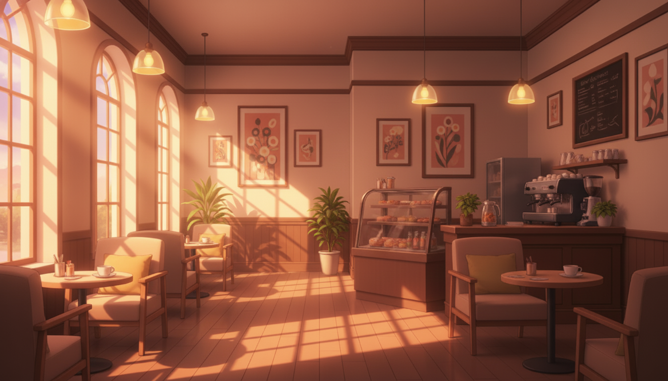 [Free Download] Café Background Illustrations (Landscape) — Free for ...