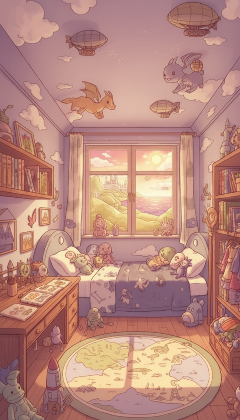 [Free Download] Children’s Room Background Illustrations (Portrait ...