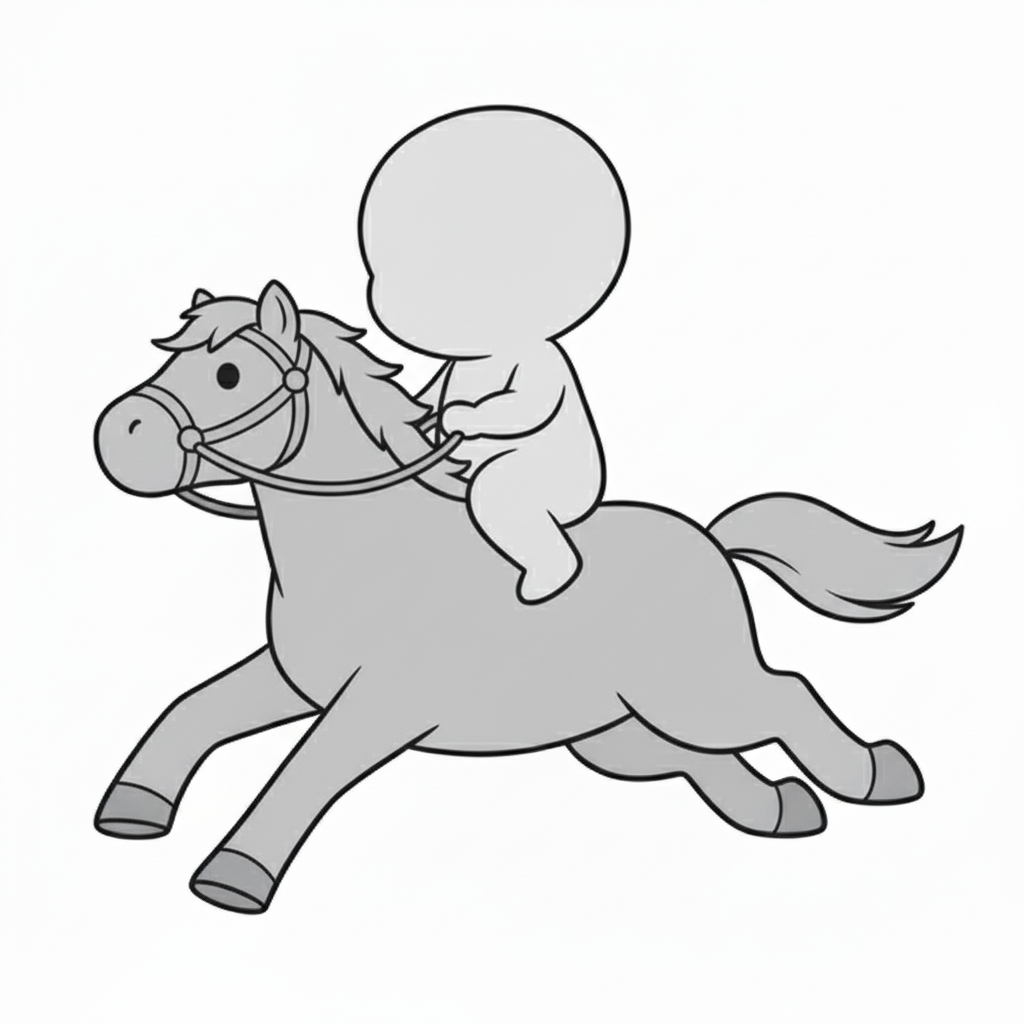 [Free Download] Kids Riding a Pony Pose Collection — Free for copainter ...