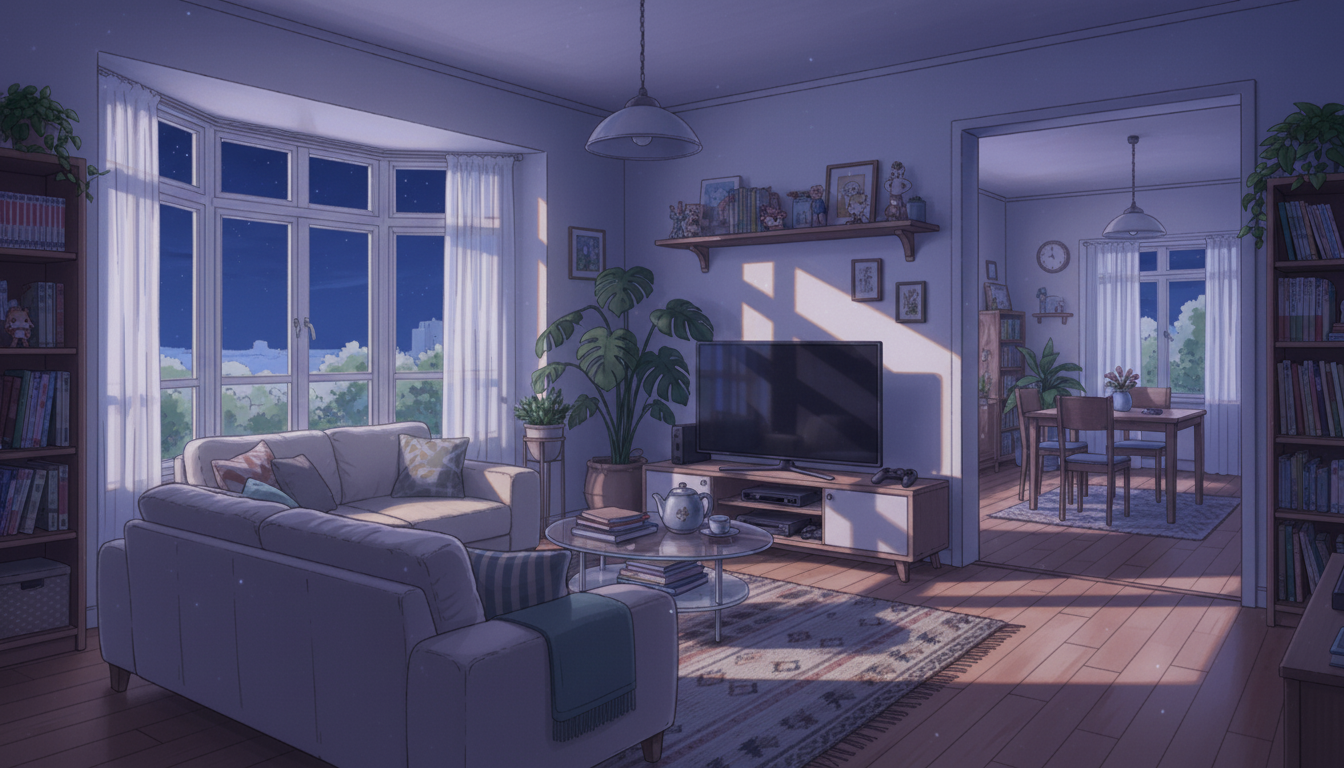 [Free Download] Living Room Background Illustrations (Landscape) — Free ...
