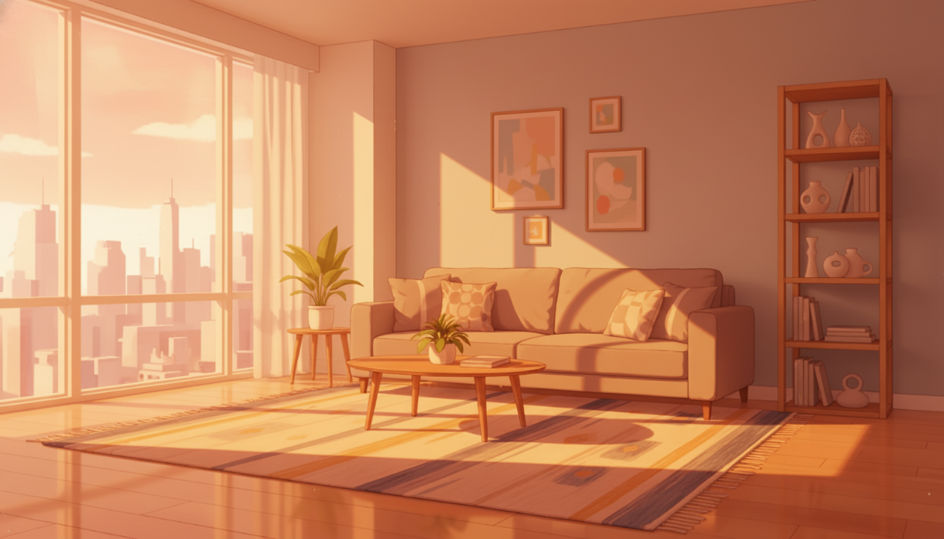 [Free Download] Living Room Background Illustrations (Landscape) — Free ...