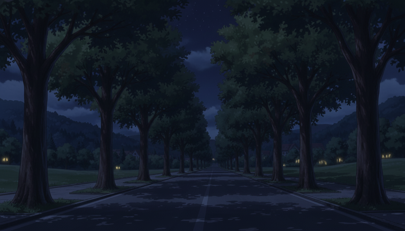 [Free Download] Tree-Lined Street Background Illustrations (Landscape ...