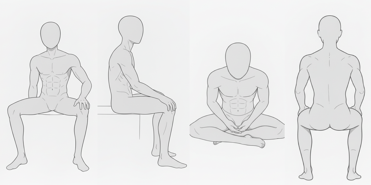 [Free Download] Male Sitting Pose Collection — copainter users can use ...
