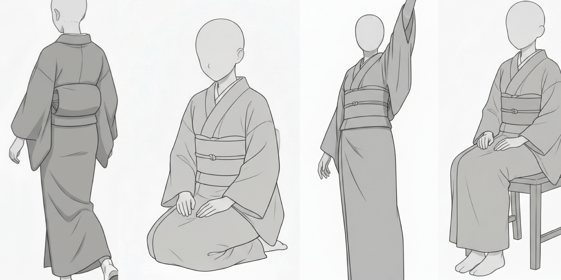 [Free] Kimono Female Poses Collection — Free Commercial Use for ...