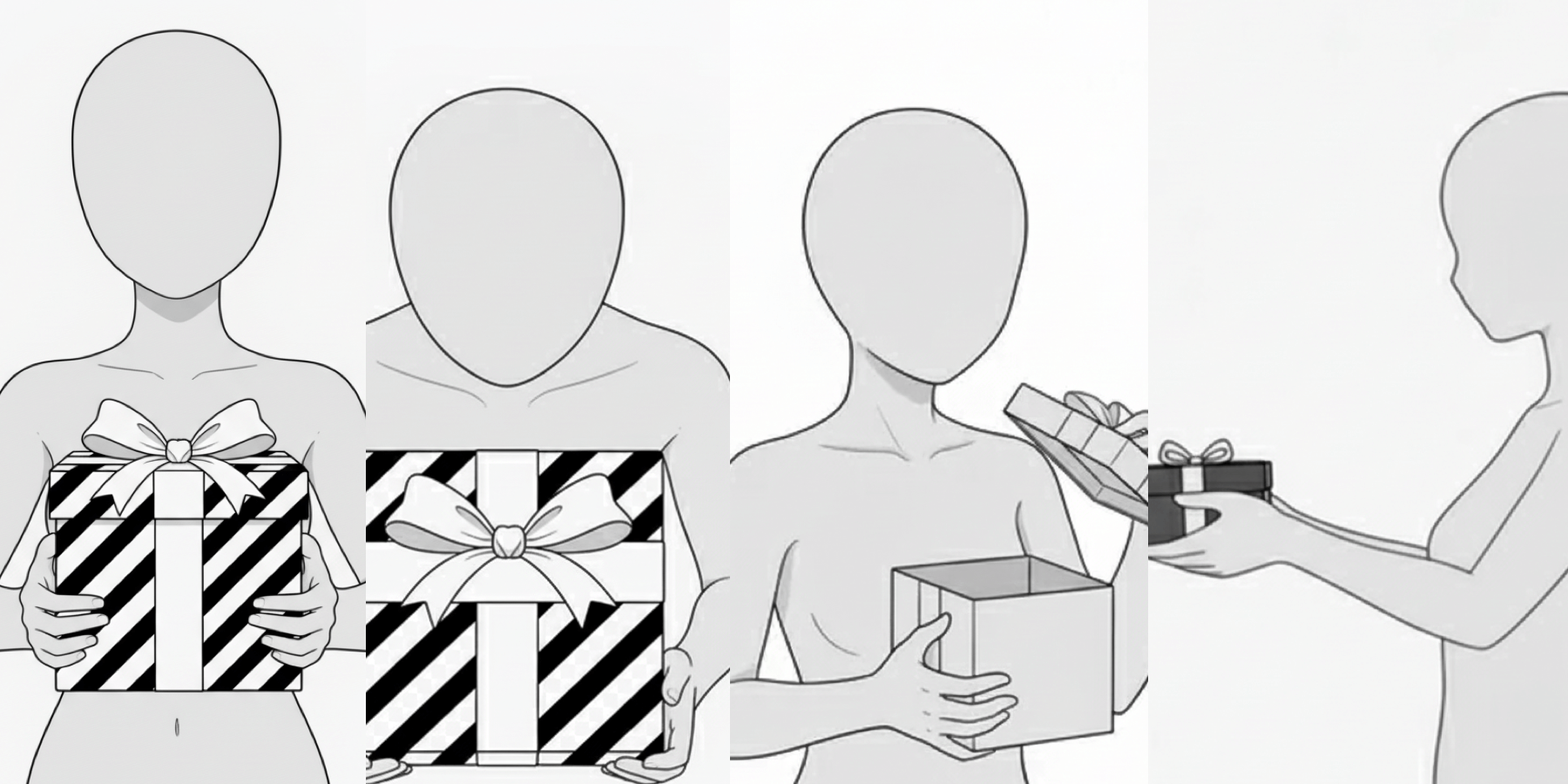 [Free Download] Woman Holding a Present Pose Pack — Commercial Use ...